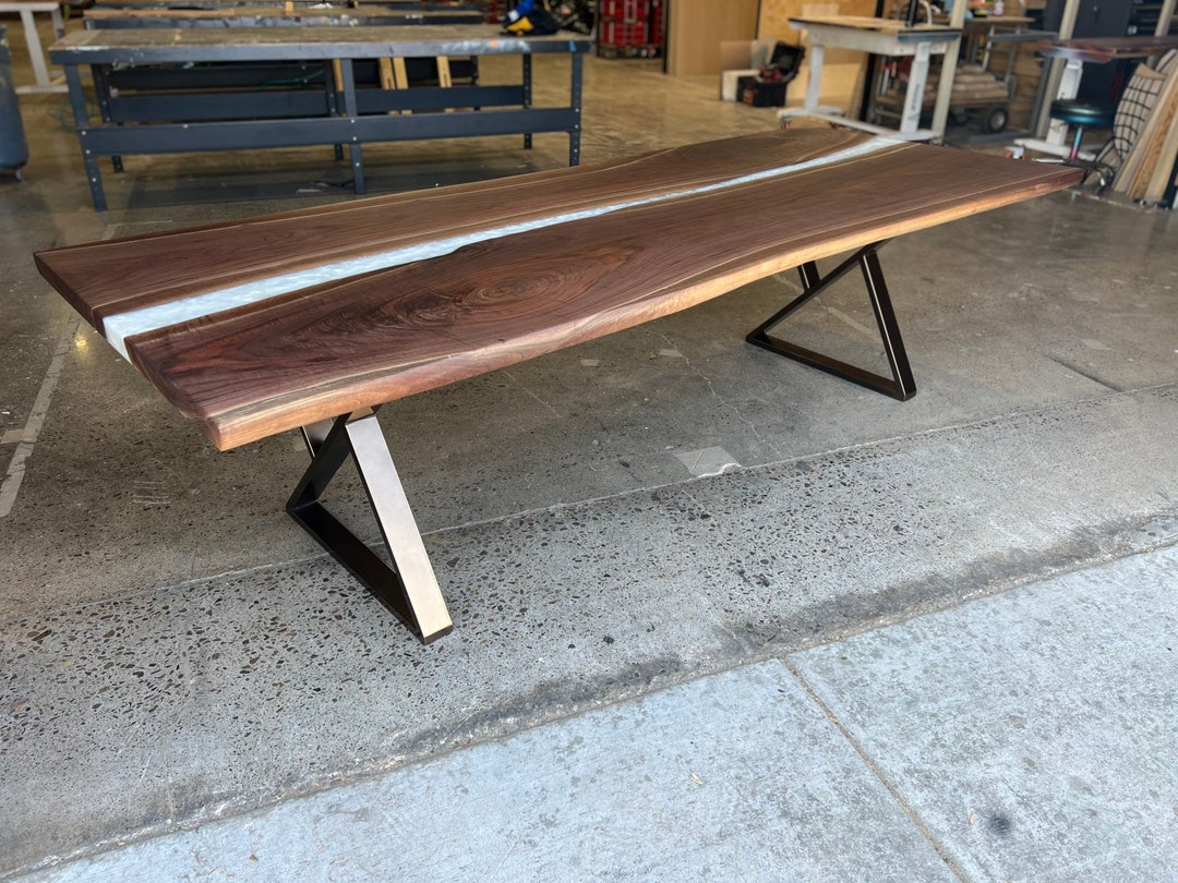 Walnut & Epoxy Dining Table | FREE QUOTE | Custom | Made to Order ...
