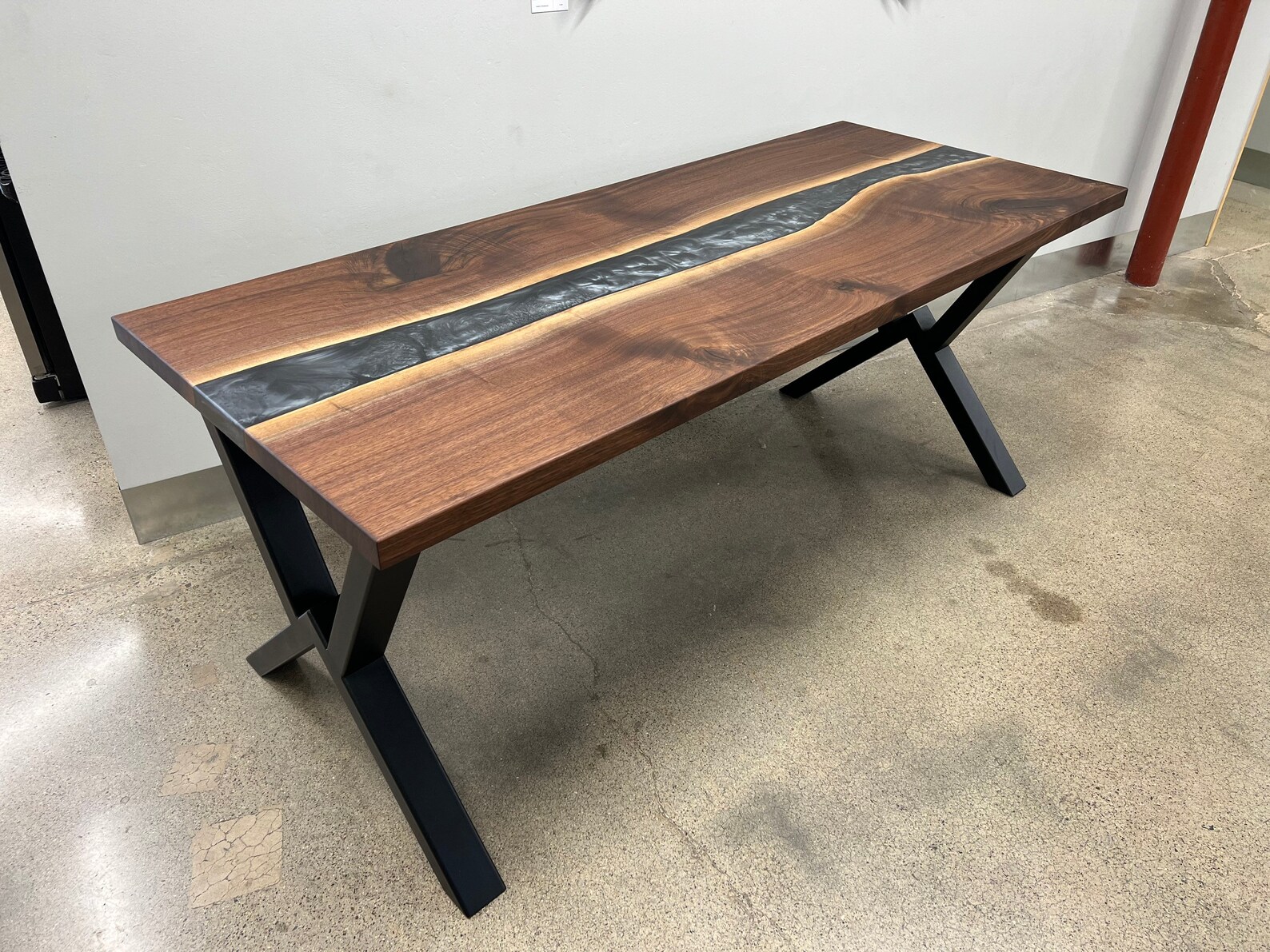 Epoxy & Walnut Dining Table. Custom Made to Order. Contact for - Etsy