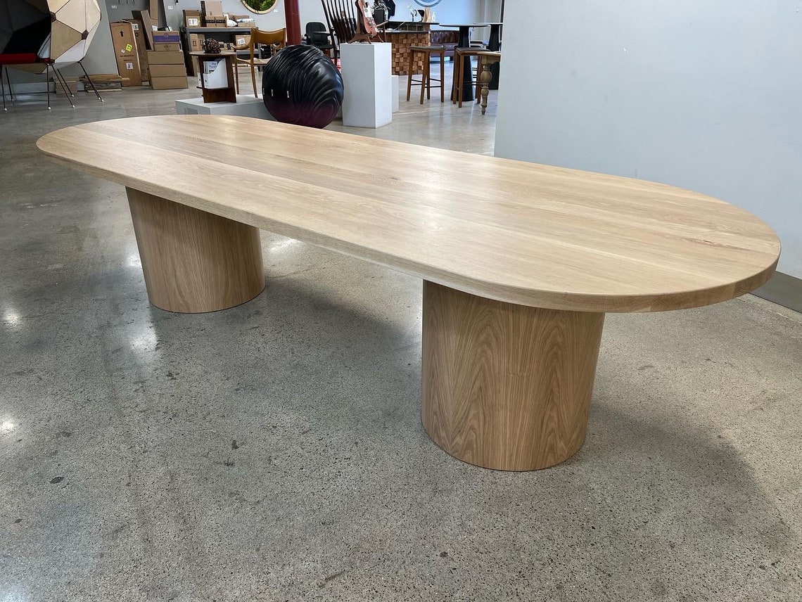MODENA’ Solid White Oak Dining Table; Kitchen Table; Modern Table; Oak ...