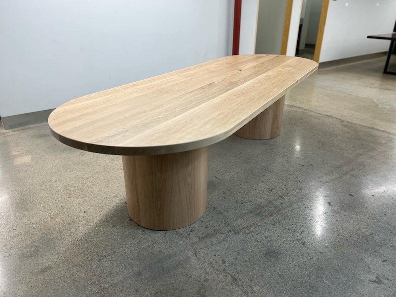 MODENA’ Solid White Oak Dining Table; Kitchen Table; Modern Table; Oak ...