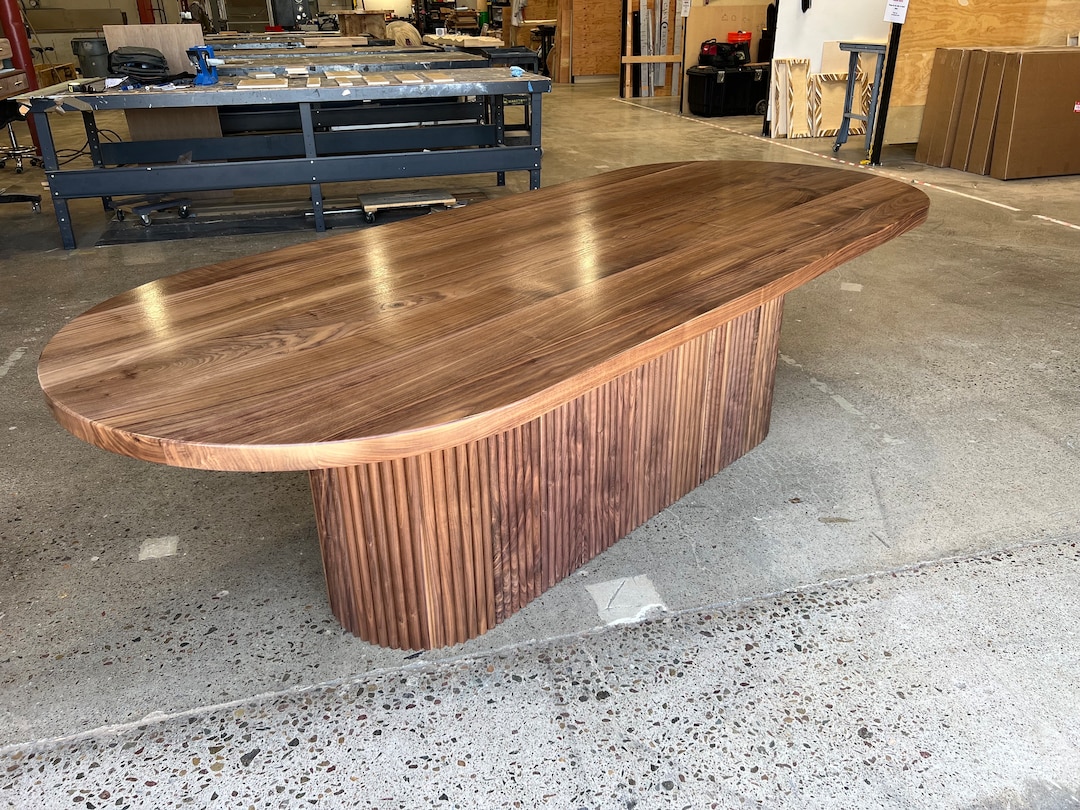 MONZA’ Custom Walnut Table. Made to Order FREE QUOTE. Tambour Dining ...