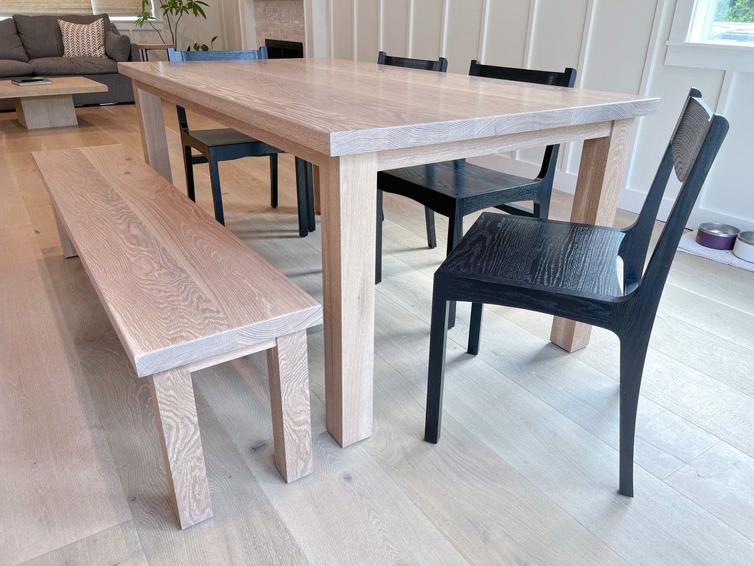 FLORENCE' Dining Table Set. Hardwood Dining Table and Bench. Modern ...