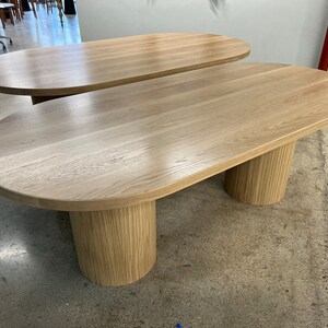 Custom. Fluted Tambour Oval Oak Dining Table. Made to Order. FREE QUOTE ...