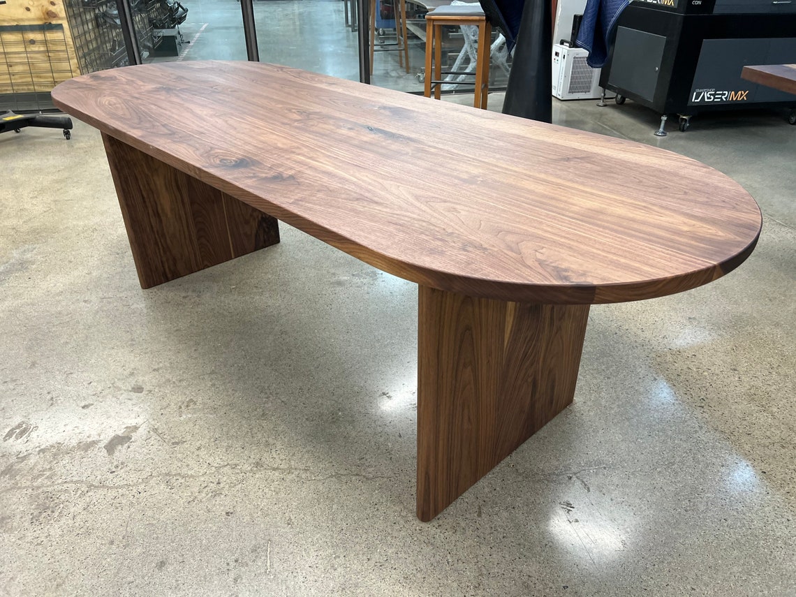 Custom Solid Wood Dining Table | Oval Design, Free Quote - Etsy