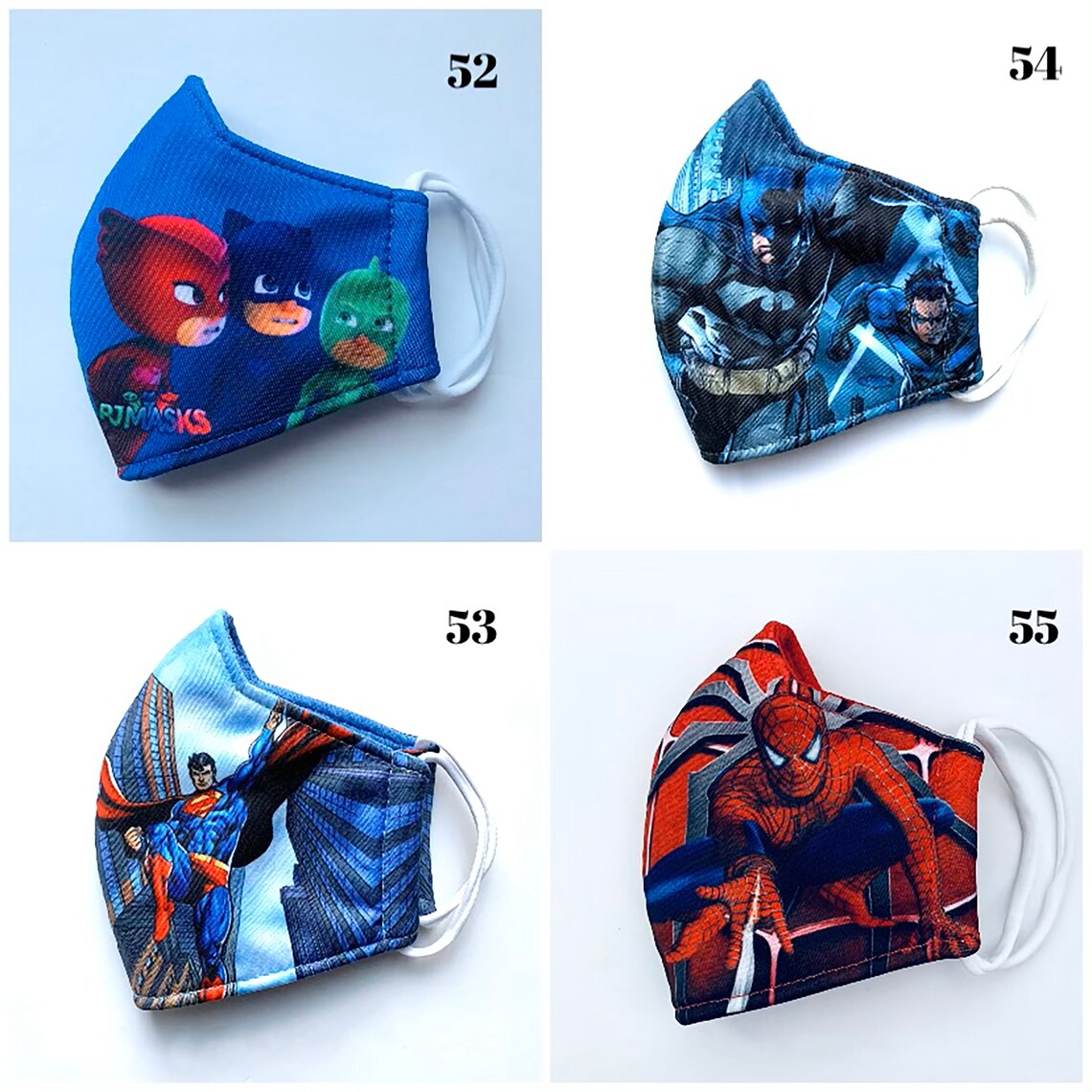 Kids Face Mask Super High Quality 3D printed Characters. | Etsy