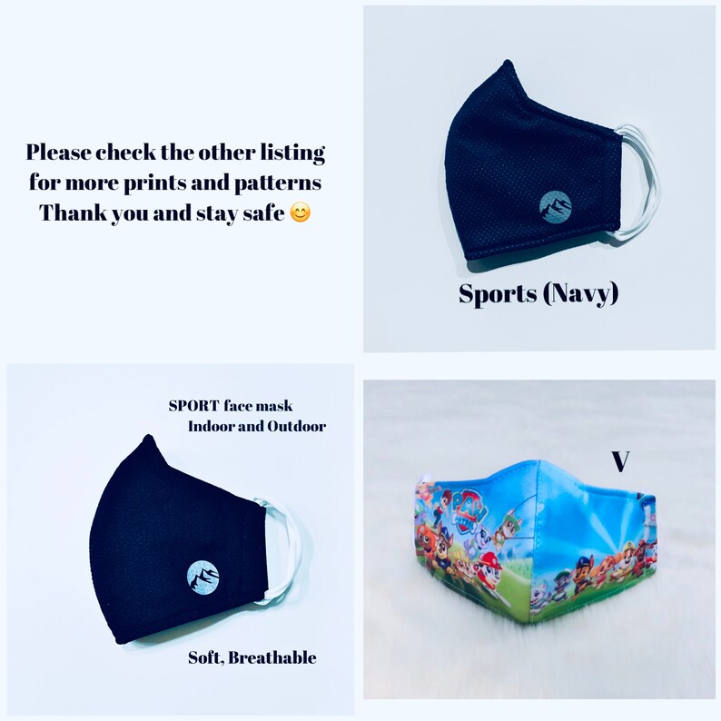 Children Face Mask 3D Printed Characters Kids Face Mask | Etsy