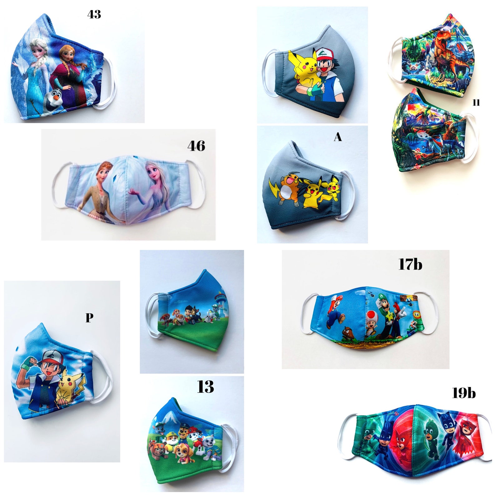 Kids Face Mask Super High Quality 3D Printed Characters. 3 - Etsy