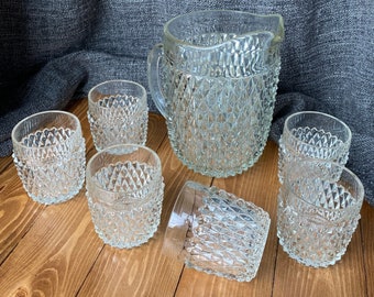 Diamond Point Glass - Etsy