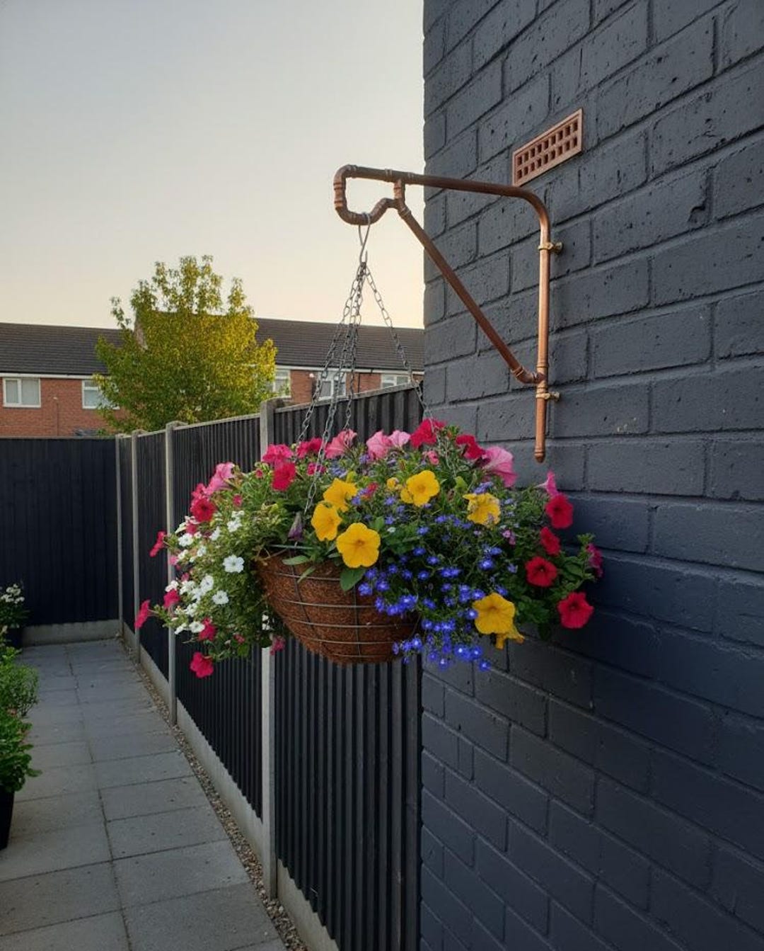 Copper Hanging Basket Bracket: Slug Resistant Garden Decor - Etsy