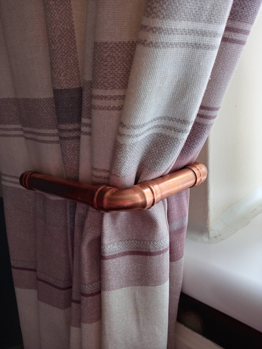 Handmade Copper & Black Pipe Curtain Tie Backs ( Pair of ) 8 Different ...