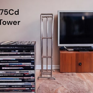 Handmade, Copper Pipe, CD Tower, Holder Stand, Rack Freestanding ...