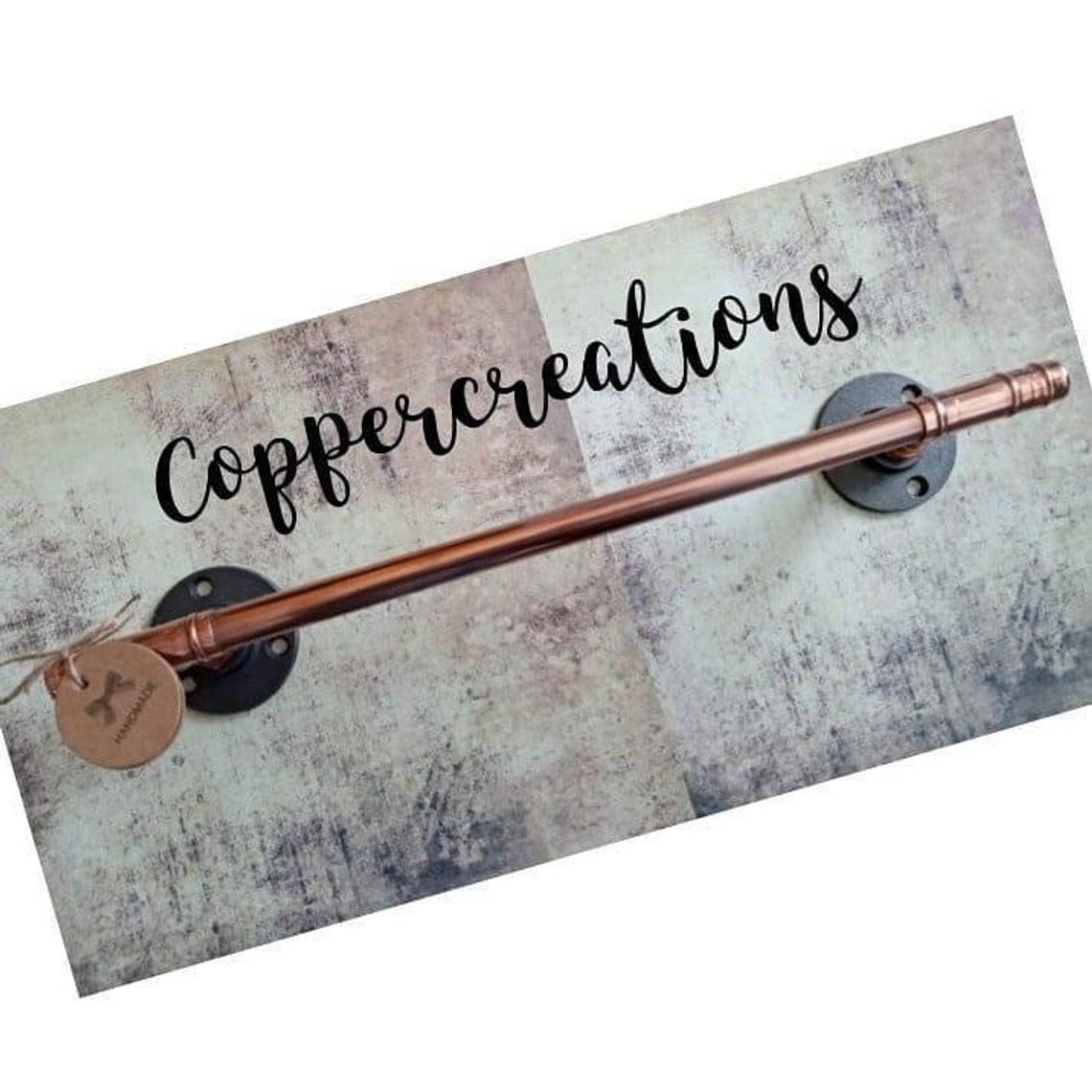 Handmade Copper Pipe Towel Rail Mounted on 3 Hole Flange - Etsy