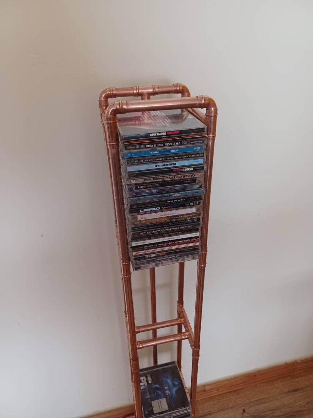 Handmade, Copper Pipe, CD Tower, Holder Stand, Rack Freestanding ...