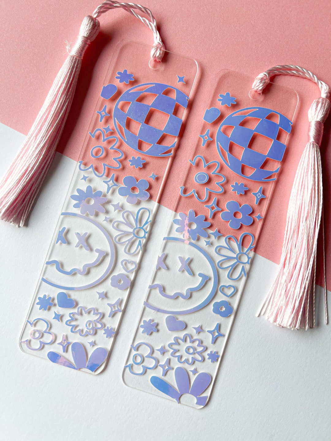 Holographic Disco Design Acrylic Bookmark Bookmark Reading Aid Reading ...