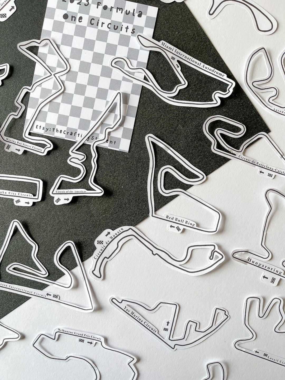 Formula One Tracks Sticker Set Motorsports Stickers Car - Etsy UK
