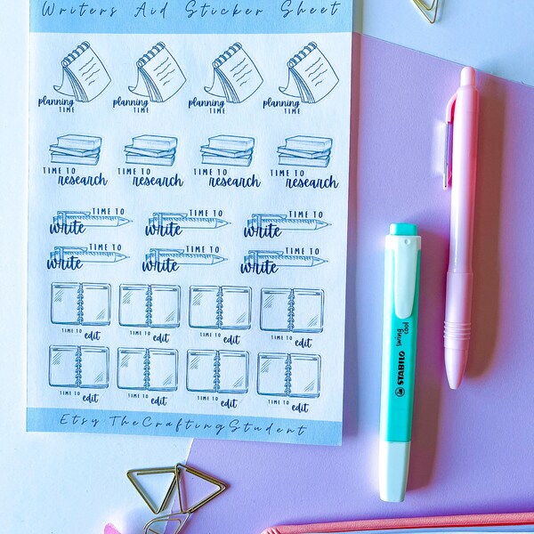 Writer Stickers - Etsy