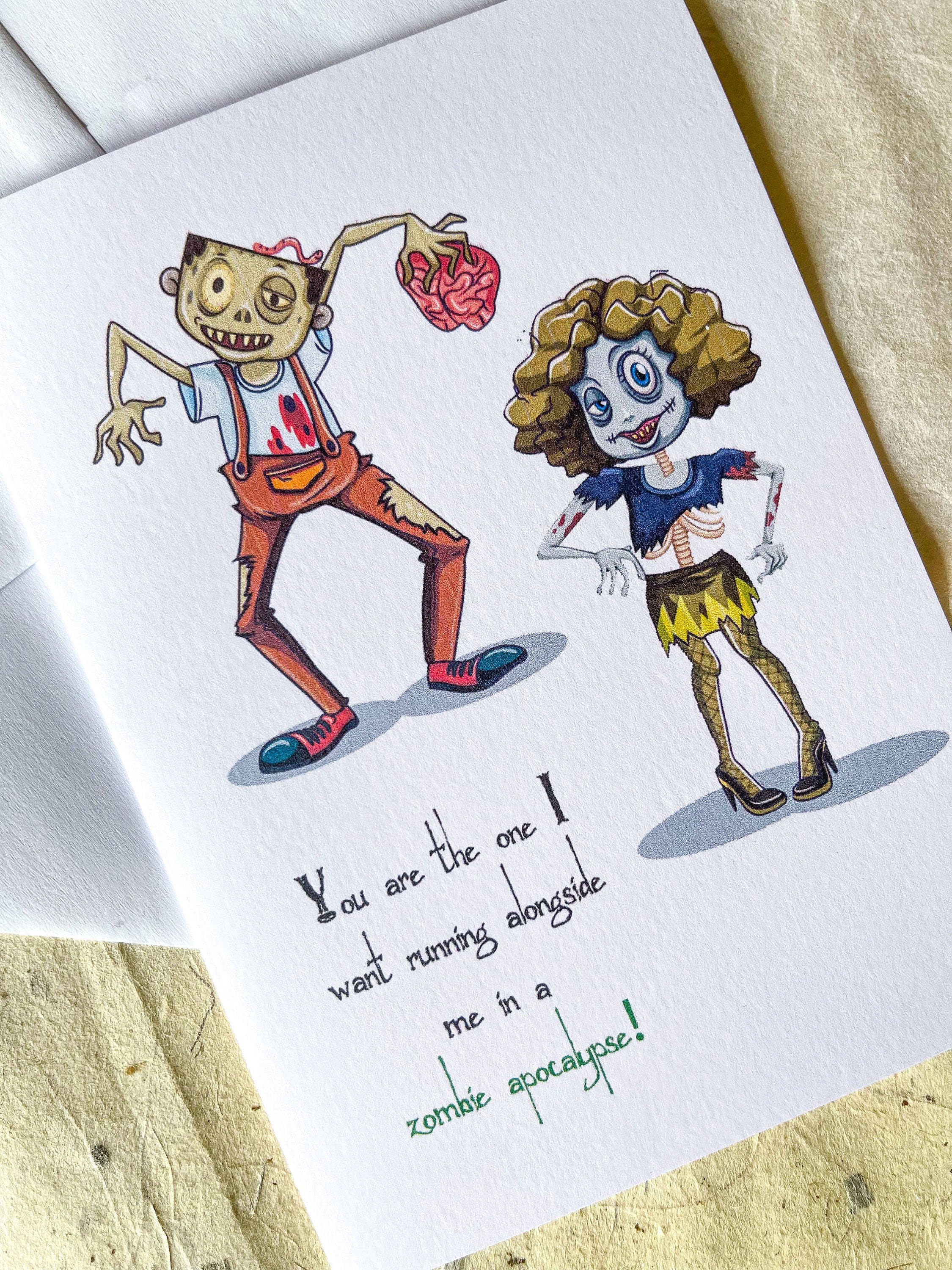 Zombie Apocalypse Card Greetings Card Birthday Card - Etsy