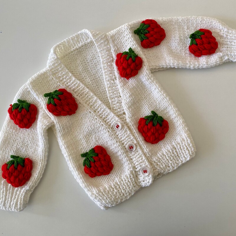 Strawberry Cardigan - Etsy