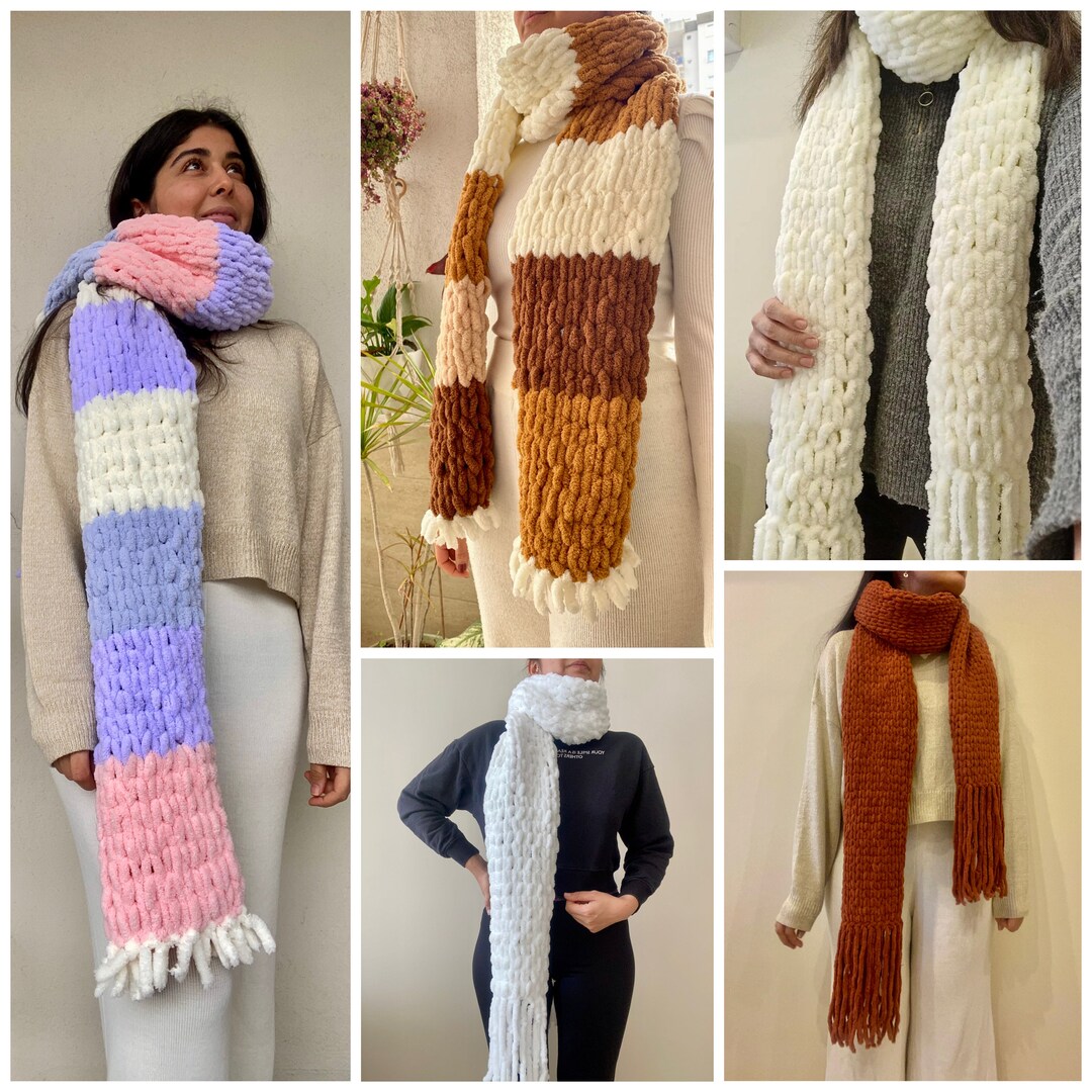 Fluffy Scarf, Soft Scarf, Handmade Shawl, Handmade Scarf, Puffy Scarf ...