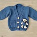 Knitted Handmade Baby Teddy Bear Cardigan, Cardigan With Toys - Etsy
