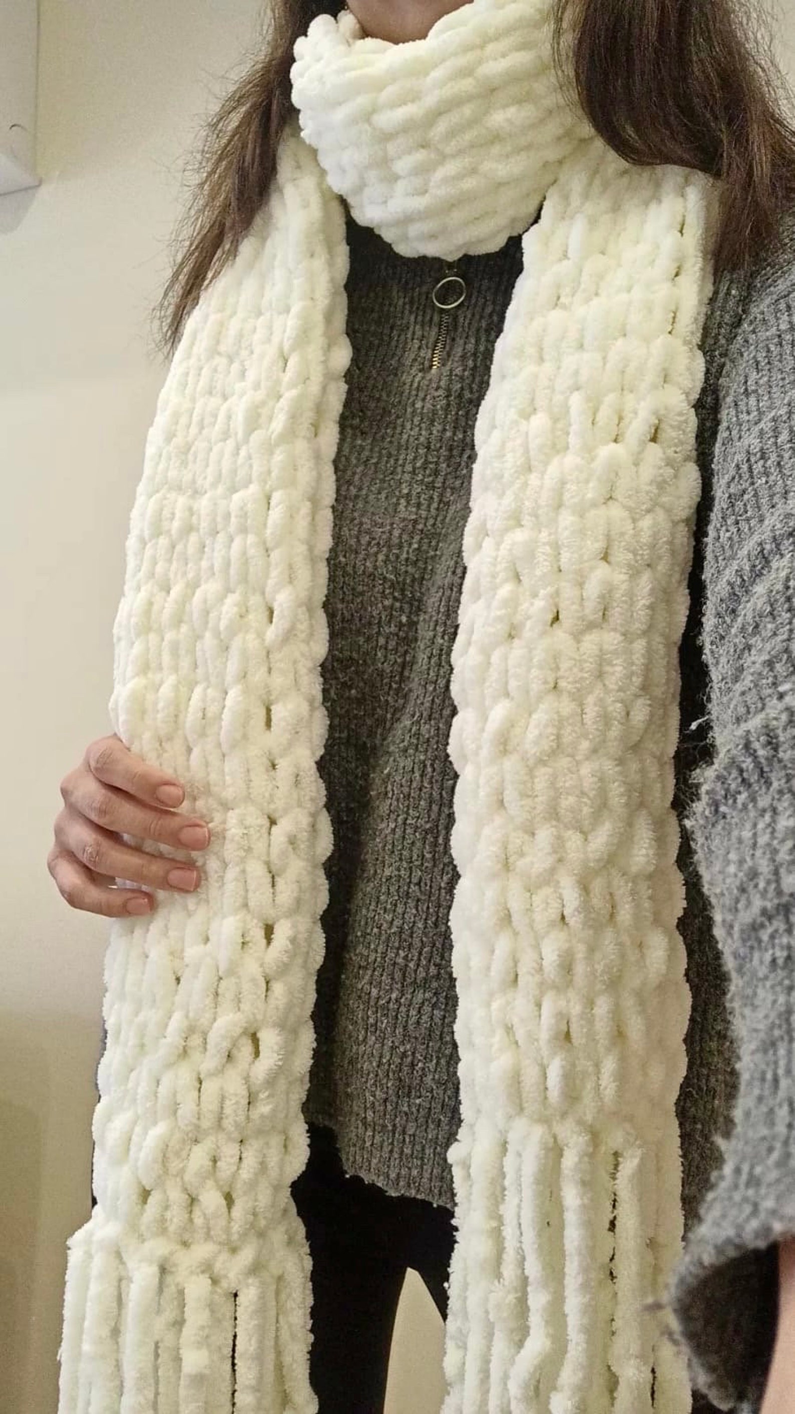 Fluffy Scarf, Soft Scarf, Handmade Shawl, Handmade Scarf, Puffy Scarf ...