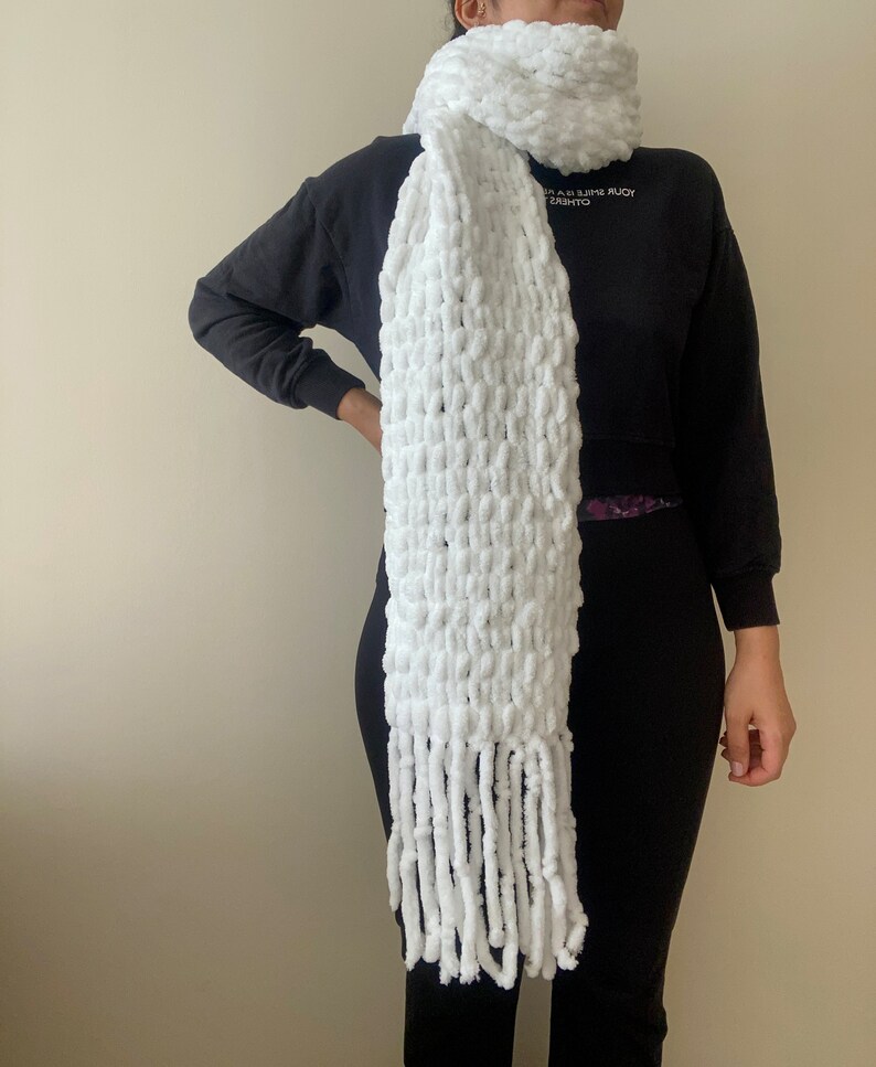 Fluffy Scarf, Soft Scarf, Handmade Shawl, Handmade Scarf, Puffy Scarf ...