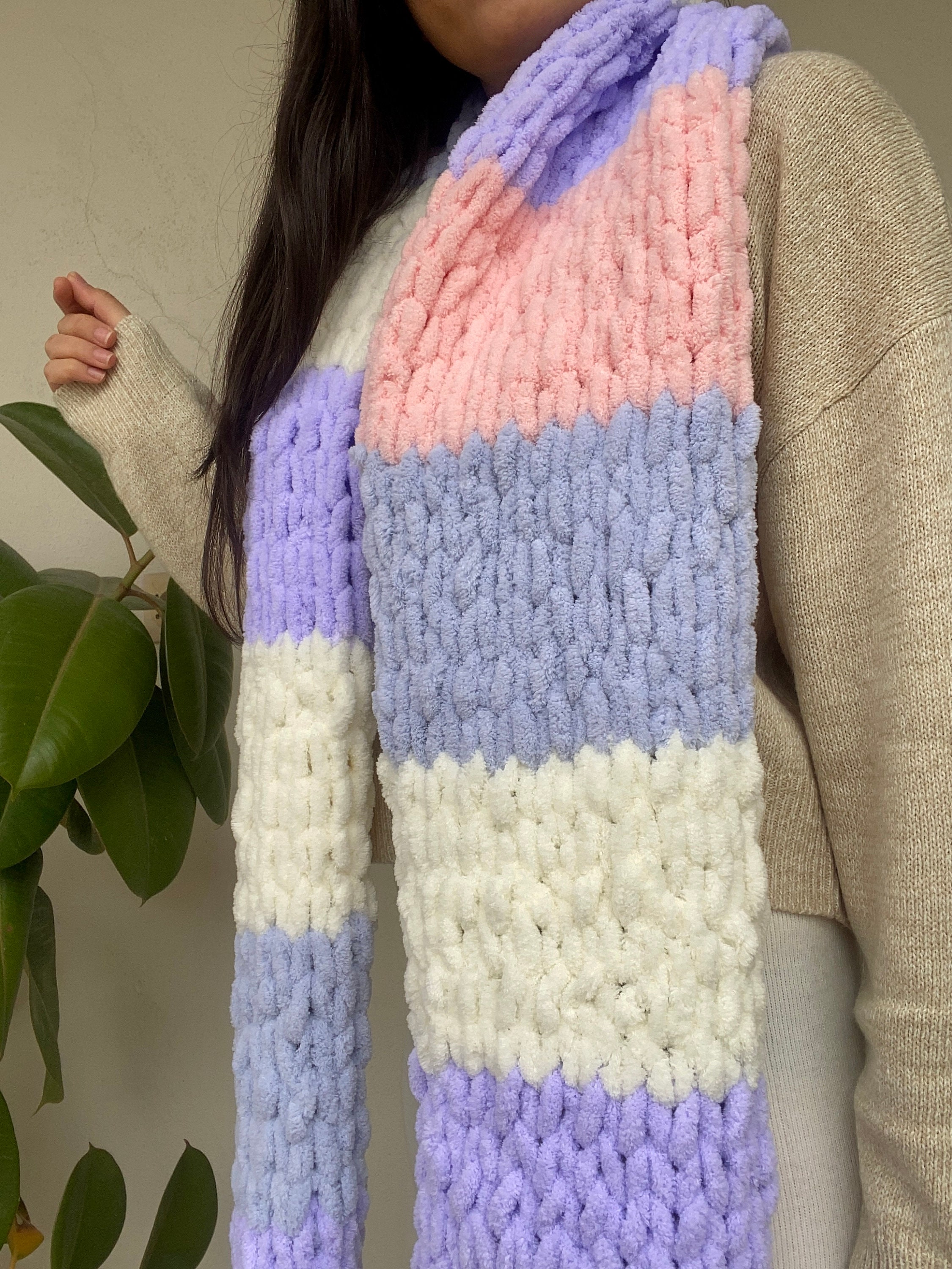 Fluffy Scarf, Soft Scarf, Handmade Shawl, Handmade Scarf, Puffy Scarf ...