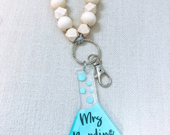 Personalized Teacher Keychain - Personalized Teacher Lanyard - Pencil ...