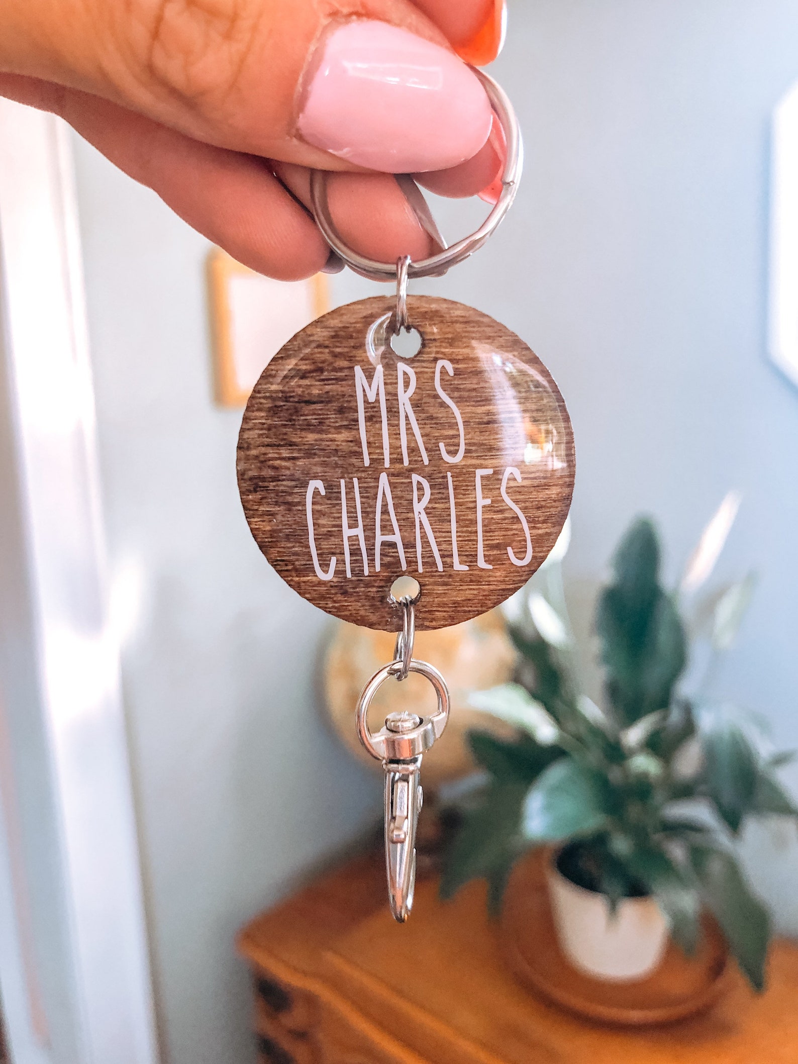 Personalized Keychain - Personalized Teacher Keychain - Teacher Badge ...