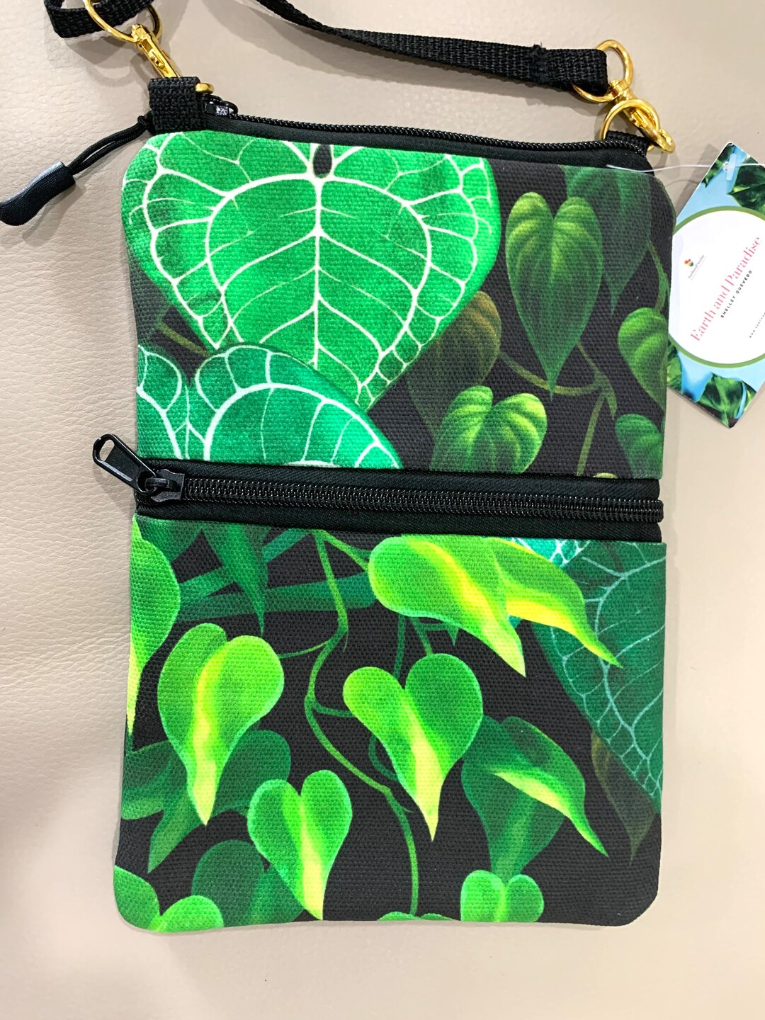Crossbody Bag With Aroid Plant Design Fanny Pack Convertible. - Etsy