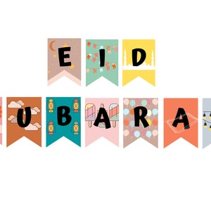Eid Mubarak Printable Banner Large Size A5 A4 A3 - Etsy