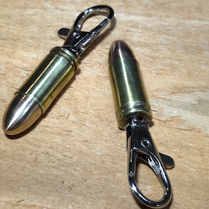 Unique Pair of Real 9mm Bullet Zipper Pull Charm or Keychain - Etsy