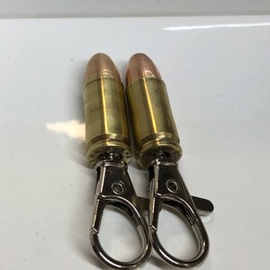 Unique Pair of Real 9mm Bullet Zipper Pull Charm or Keychain - Etsy
