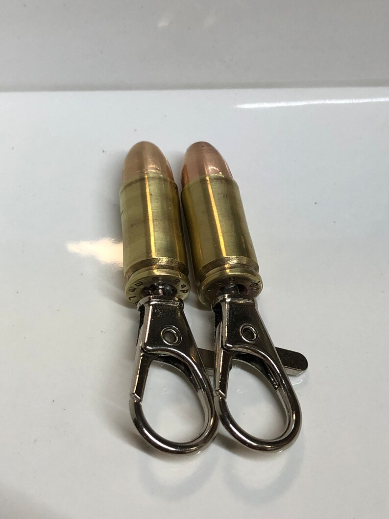 Unique Pair of Real 9mm Bullet Zipper Pull Charm or Keychain - Etsy
