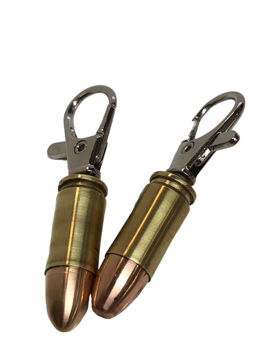 Unique Pair of Real 9mm Bullet Zipper Pull Charm or Keychain - Etsy