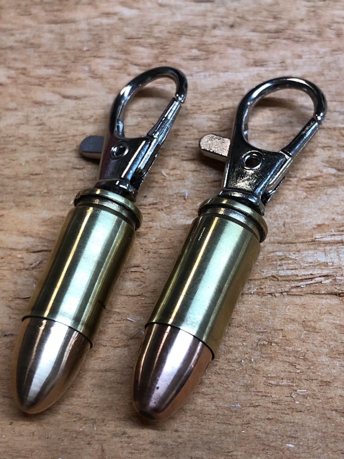 Unique Pair of Real 9mm Bullet Zipper Pull Charm or Keychain - Etsy