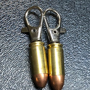 Unique Pair of Real 9mm Bullet Zipper Pull Charm or Keychain - Etsy