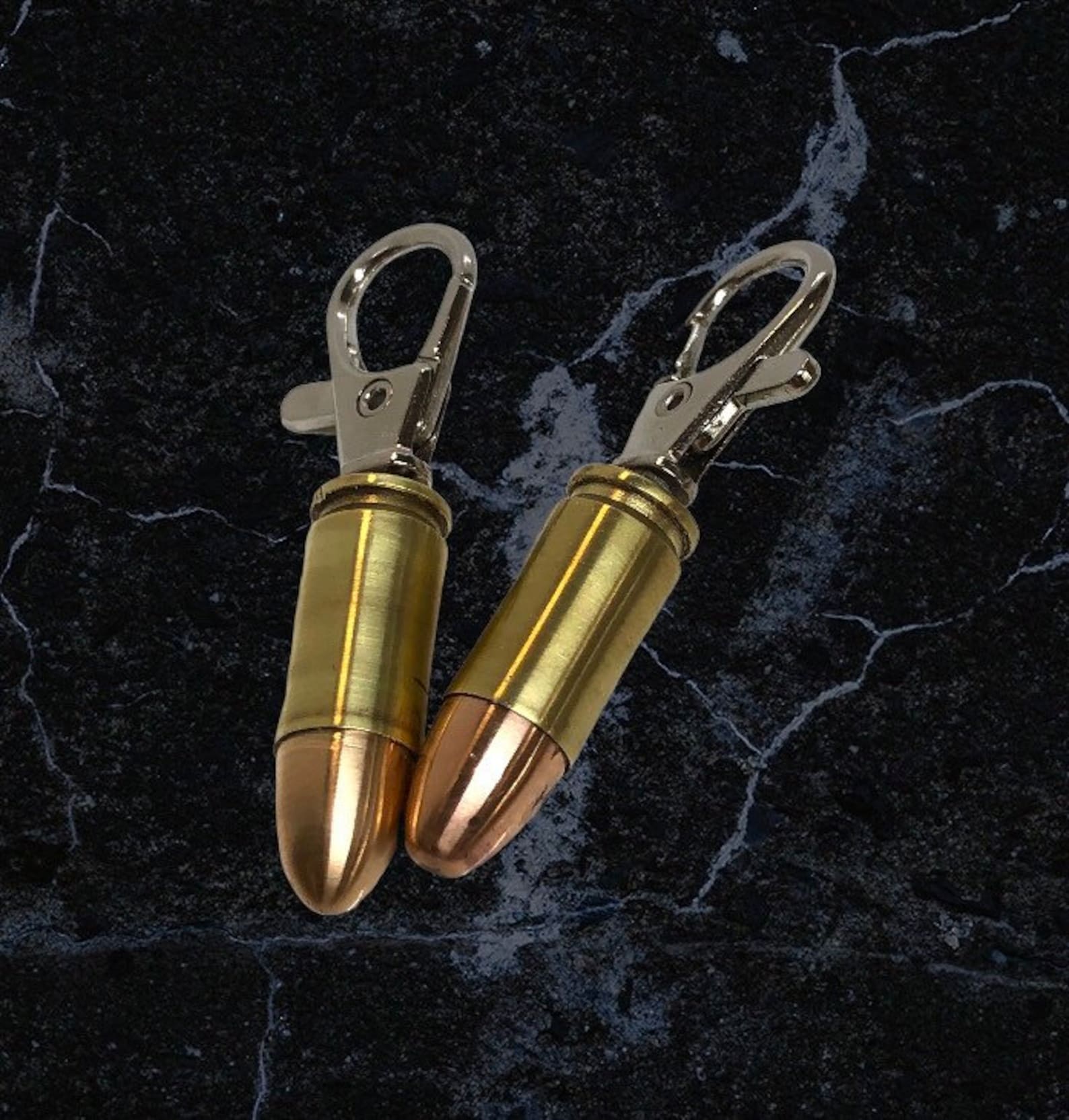 Unique Pair of Real 9mm Bullet Zipper Pull Charm or Keychain - Etsy