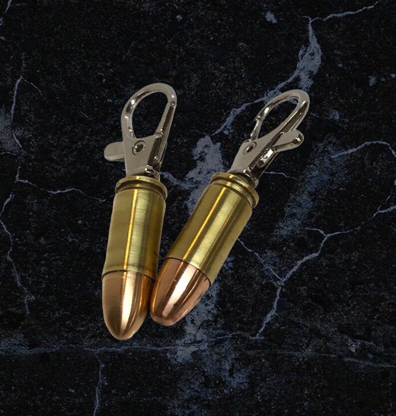 Unique Pair of Real 9mm Bullet Zipper Pull Charm or Keychain - Etsy