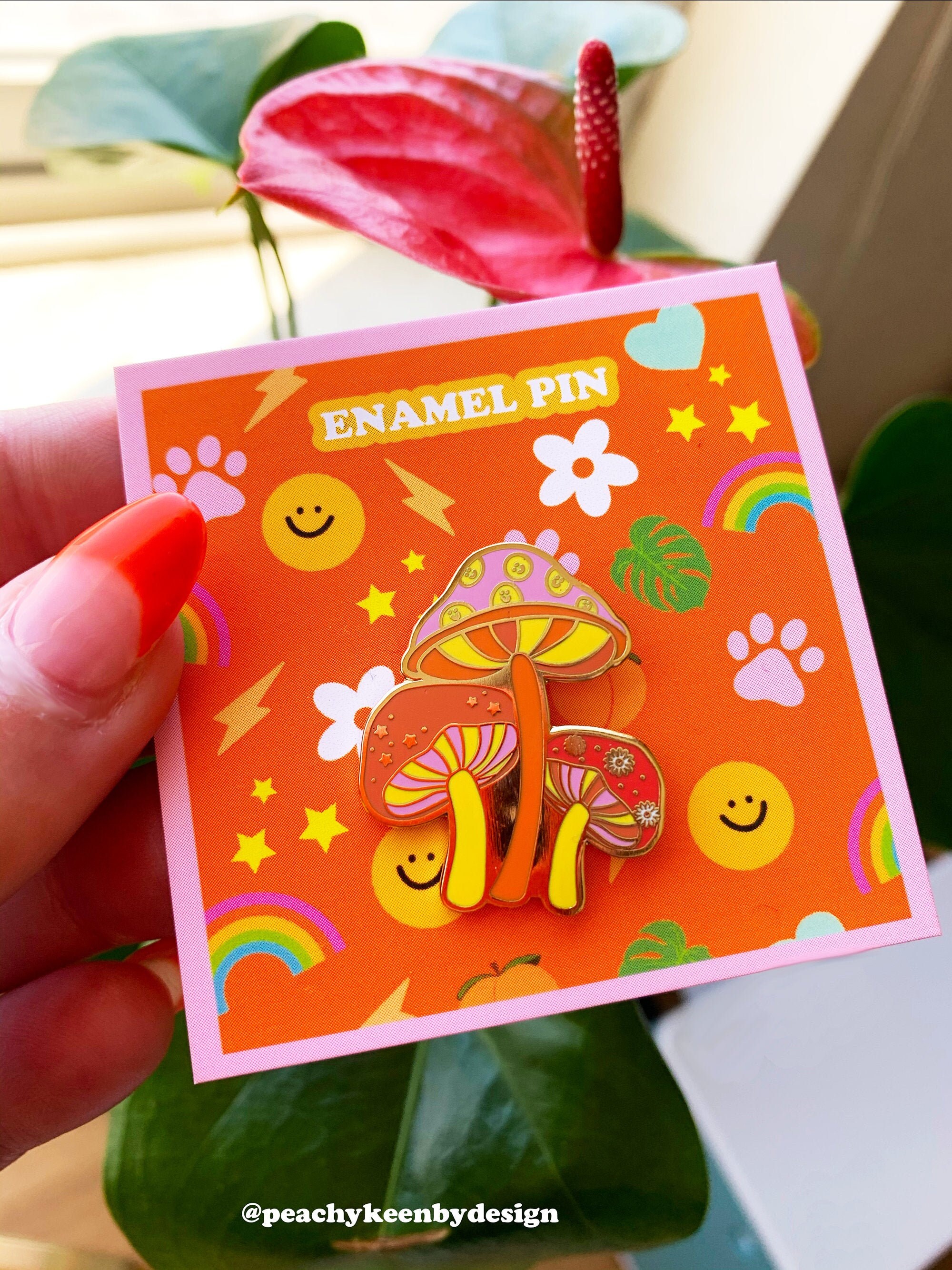ENAMEL PIN Psychedelic Mushrooms 1.25 - Etsy