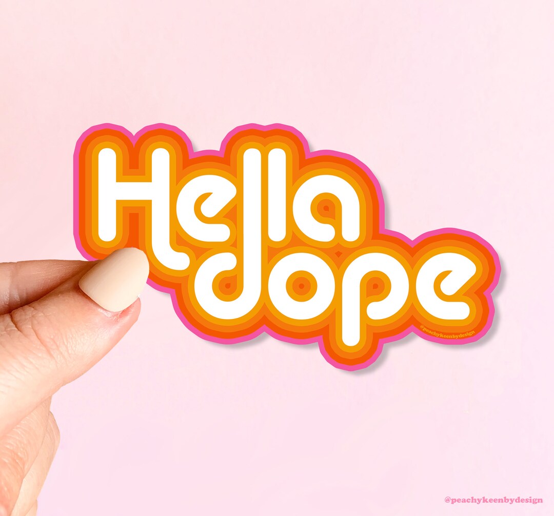 STICKER Hella Dope | Die-cut Window, Skateboard, Car, Laptop Vinyl ...