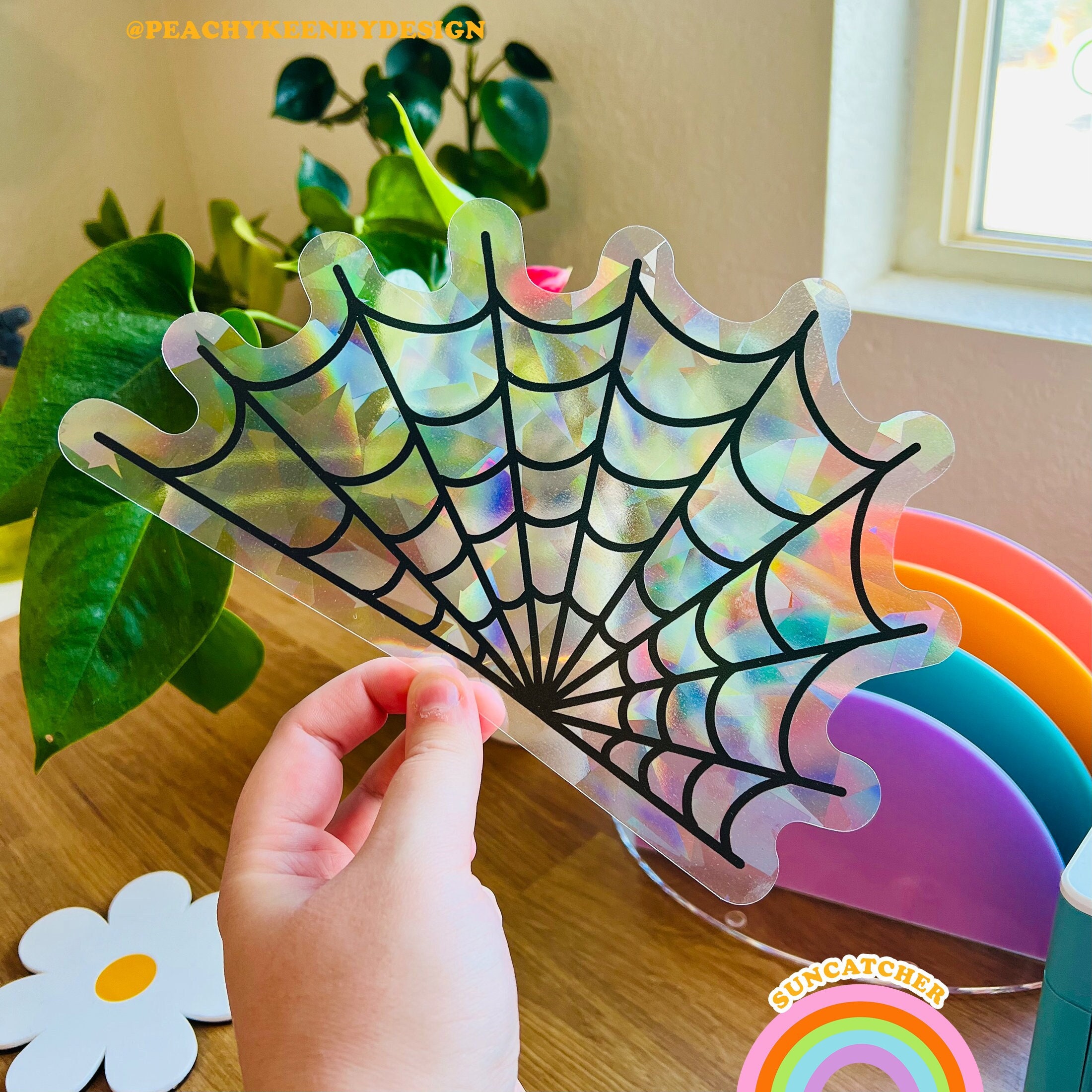 SUNCATCHER Spider Webs Two Designs Rainbow Suncatcher - Etsy