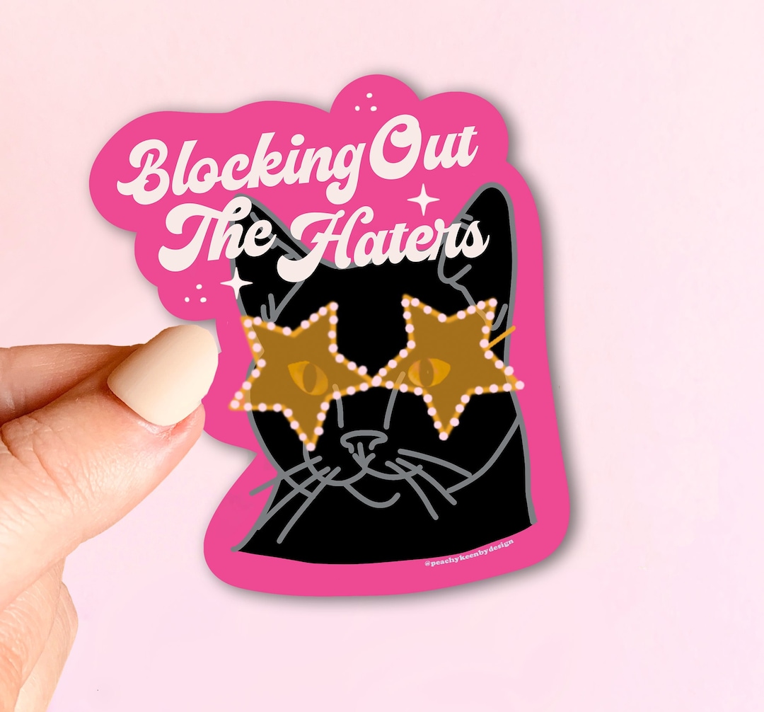 STICKER Blocking Out the Haters | Die-cut Window, Skateboard, Car ...