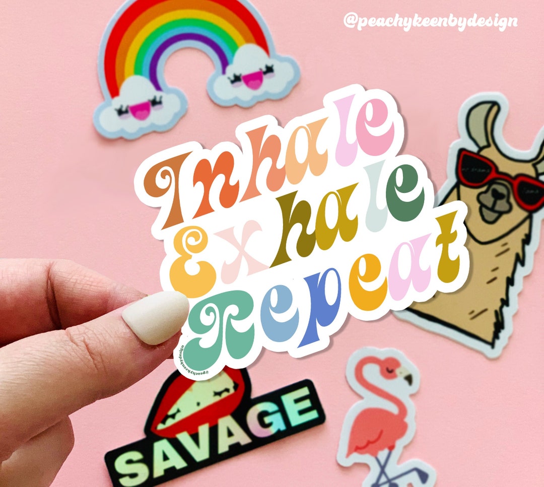 Sticker Inhale Exhale Repeat Skateboard Sticker Car Sticker Laptop