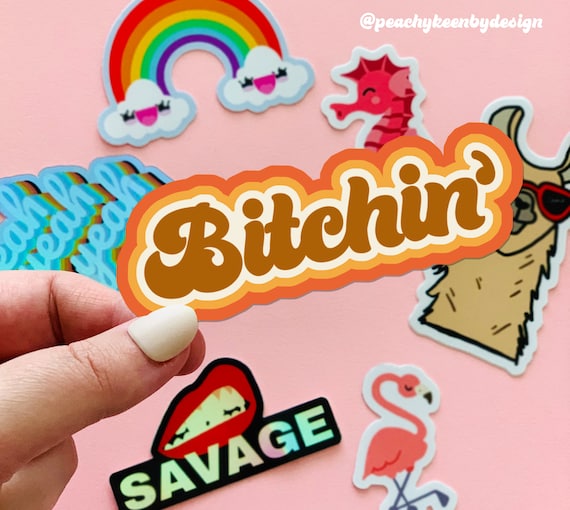STICKER Retro Bitchin' Skateboard Sticker Car Sticker - Etsy