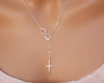 Infinity Cross Necklace | Etsy