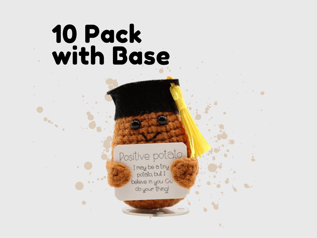 10 Pack Graduation Positive Potato, Emotional Support Pickle Crochet ...