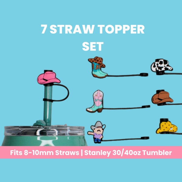 Straw Topper Stanley Cowgirls - Etsy