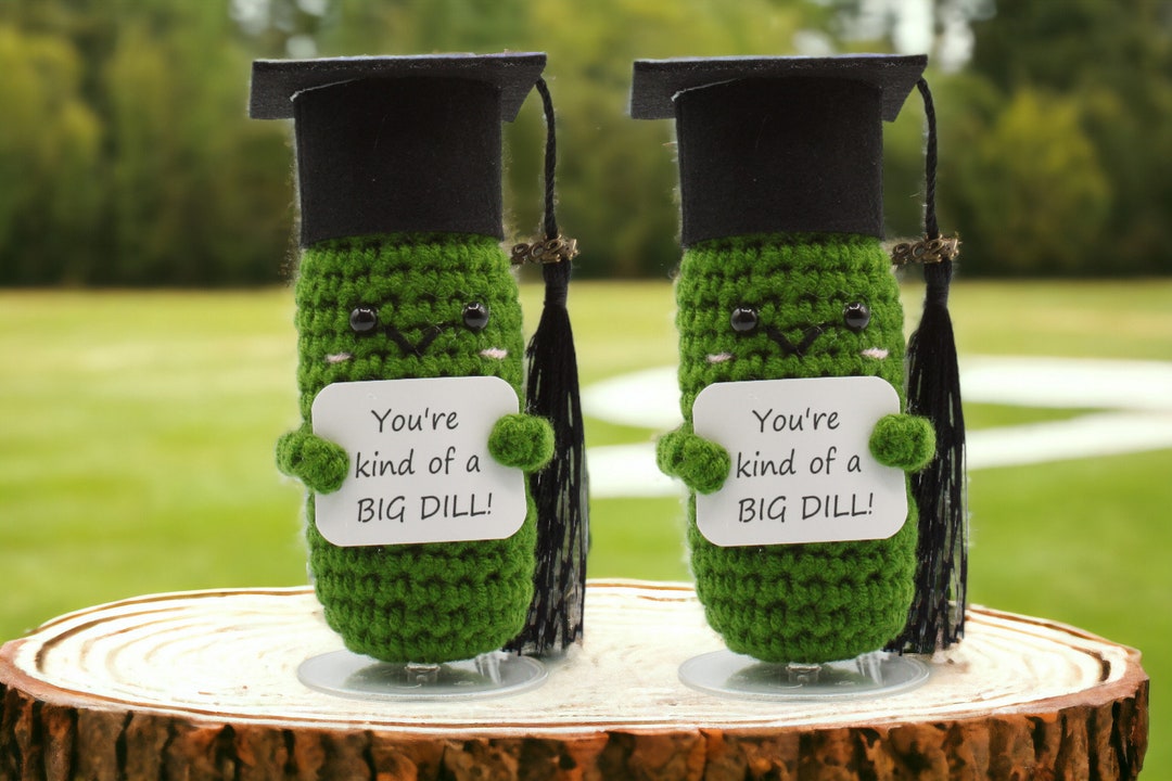 Graduation Positive Pickle With Stand, Cheer Up, Thinking of You ...