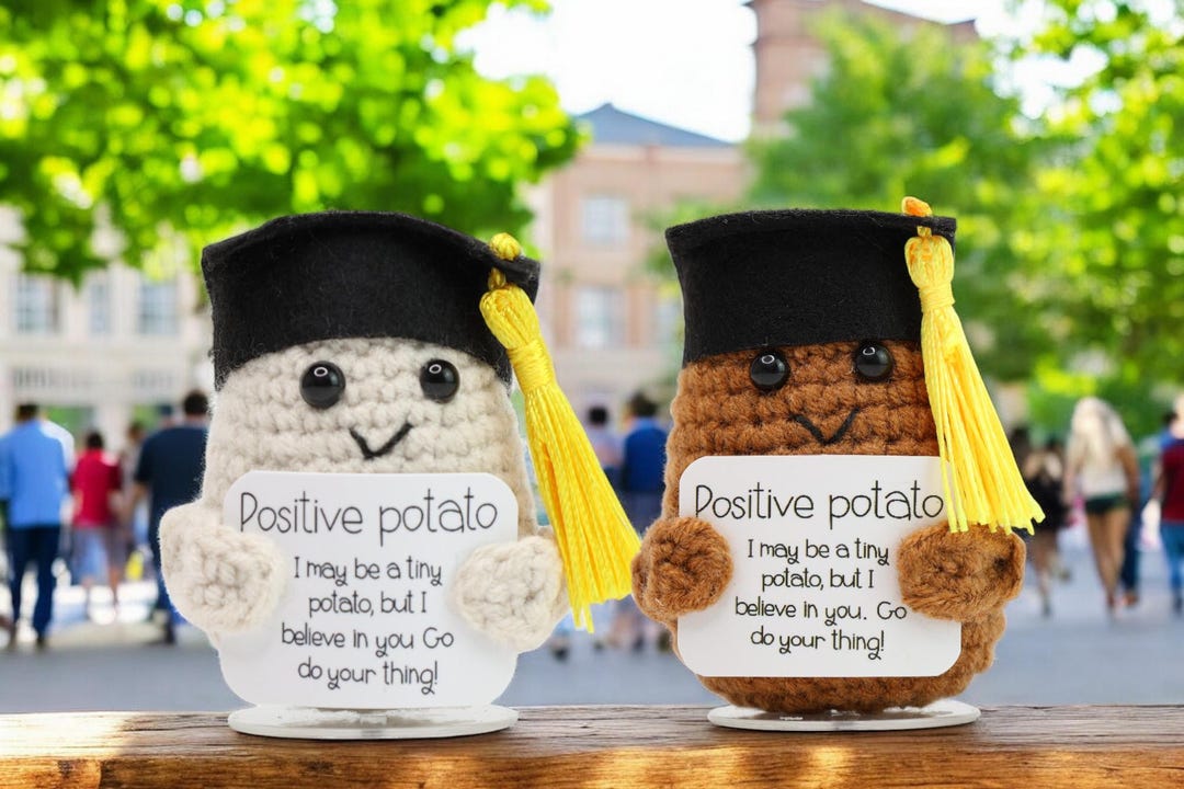 Graduation Positive Potato With Stand, Cheer Up, Thinking of You ...
